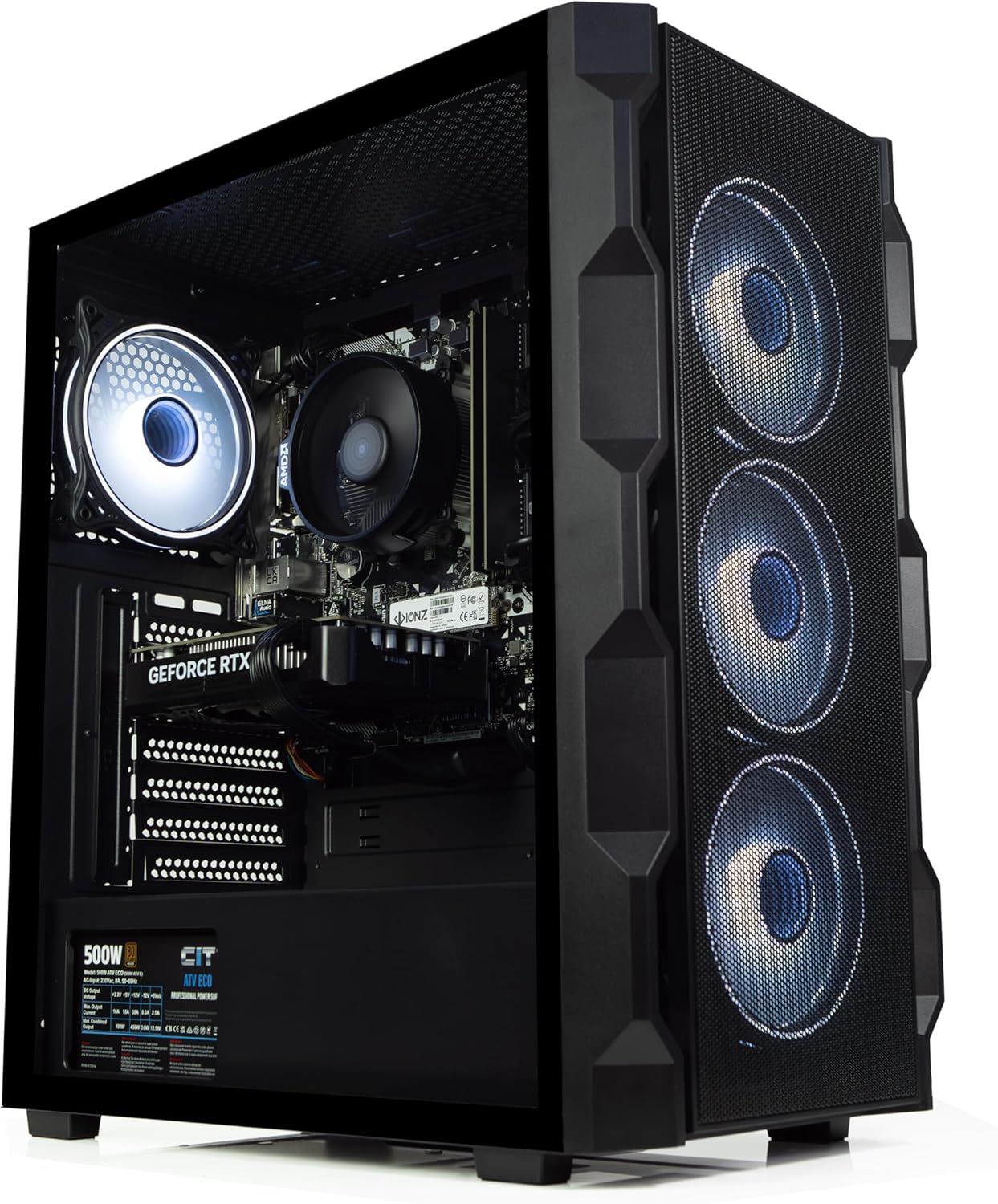 IONZ Gaming PC - Desktop Computer, Ryzen 7 5800X, GeForce RTX 5060 Ti ...