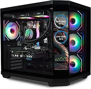 IONZ Gaming PC - Desktop Computer, Ryzen 5 5700X, NVIDIA RTX 4060, 16G ...