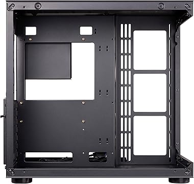 IONZ KZ-ZE/B PC Gaming Case, ATX Mid Tower, Dual Chamber Dynamic Exten ...