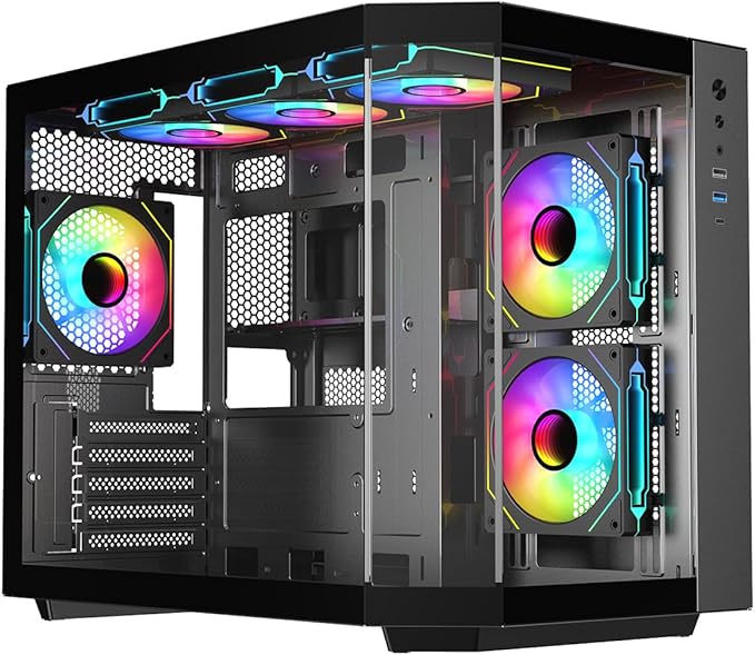 IONZ APEX - PC Gaming Case, M/ATX Mid Tower, Dual Chamber Dynamic - Fr ...
