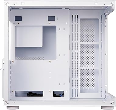 IONZ KZ-ZE/W PC Gaming Case, ATX Mid Tower, Dual Chamber Dynamic Exten ...