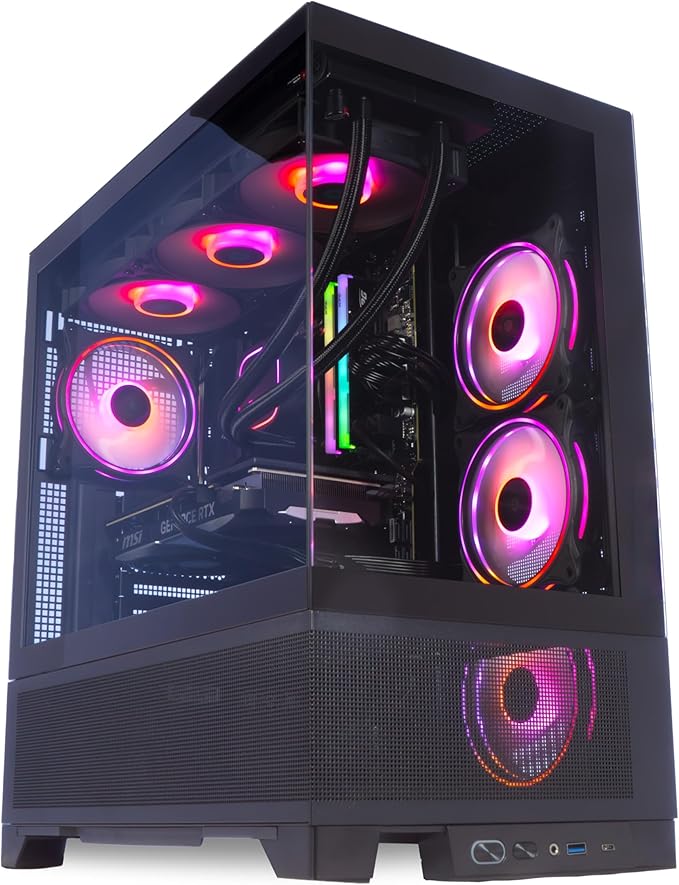 IONZ Gaming PC Desktop, AMD Ryzen 7 5800X CPU, GeForce RTX 5060TI GPU ...